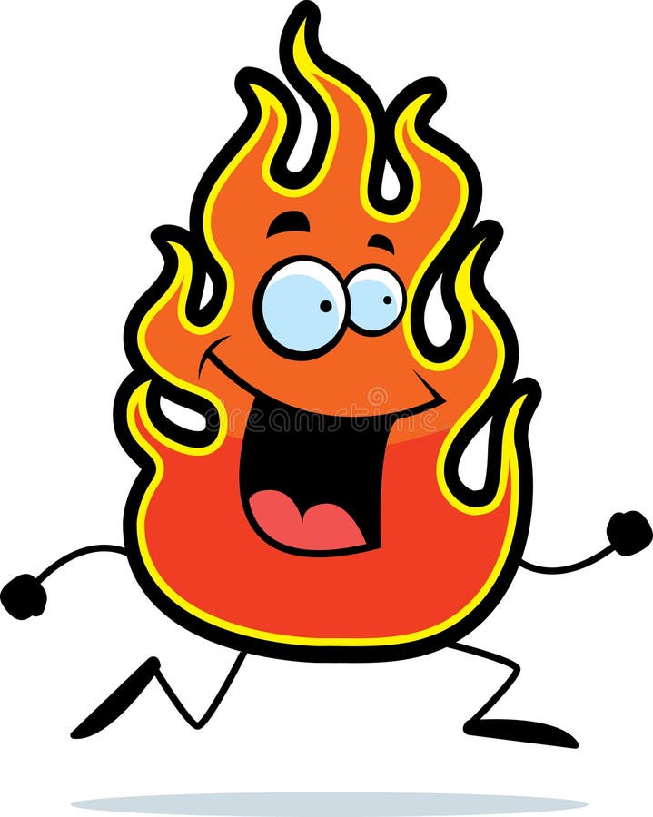 Flame Running stock vector. Illustration of running, flame - 11380921