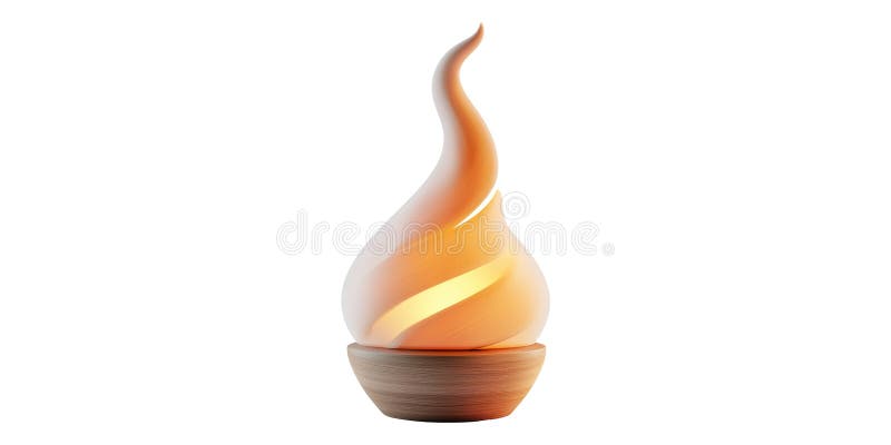 Flame Shaped Candle with Warm Glow Isolated on Transparent Background ...