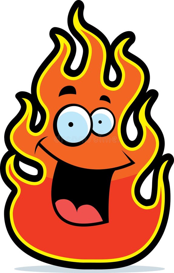 Flame Smiling stock vector. Illustration of cartoon, spicy - 10318420