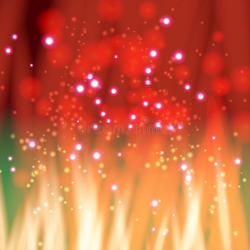 Flame with sparkles stock vector. Illustration of color - 40921394