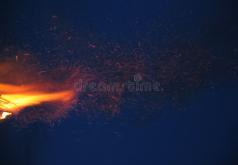 Flame and sparks stock image. Image of fire, sparks, night - 344215