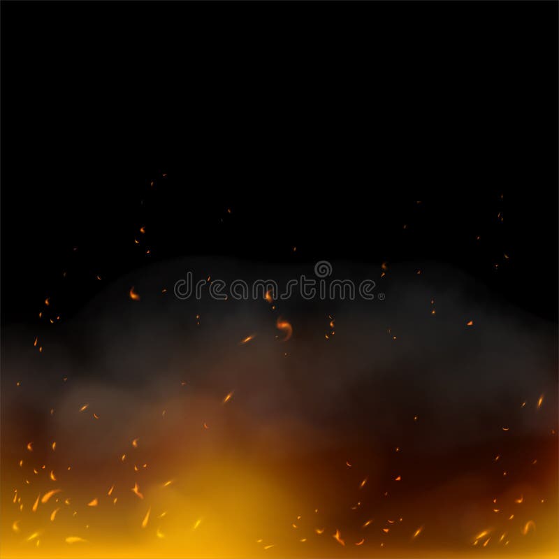 Flame Sparks. Isolated Vector Stock Illustration - Illustration of ...