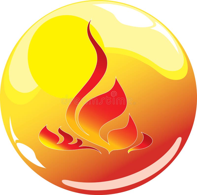 Flame sphere icon stock vector. Illustration of flame - 8439788