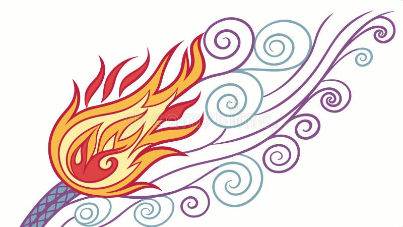 Flame Swirl Design, Fire Element for Abstract Backgrounds Vector Design ...
