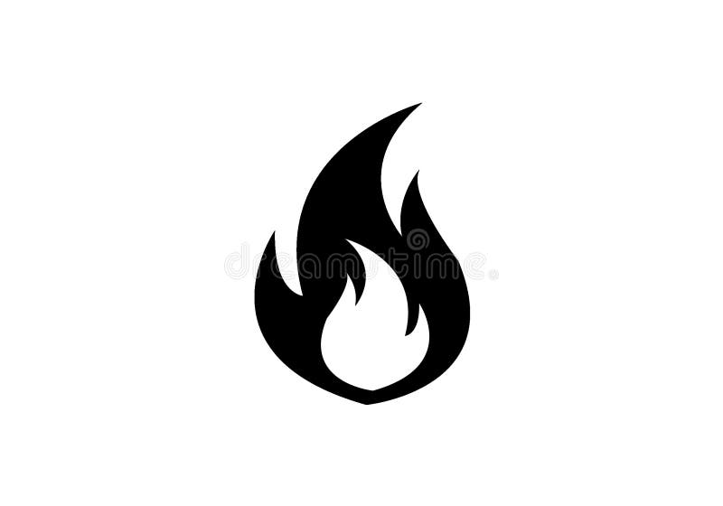 Flame Symbol Fire Illustration Image Burning Stock Vector ...