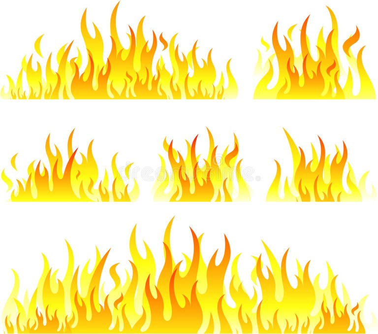 Flame symbols stock vector. Illustration of summer, hell - 15164981