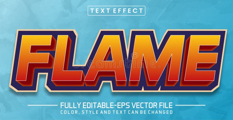 Flame Text Editable Style Effect - Text Style Concept Stock Vector ...