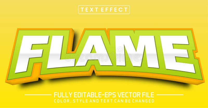 Flame Text Editable Style Effect Stock Vector - Illustration of ...