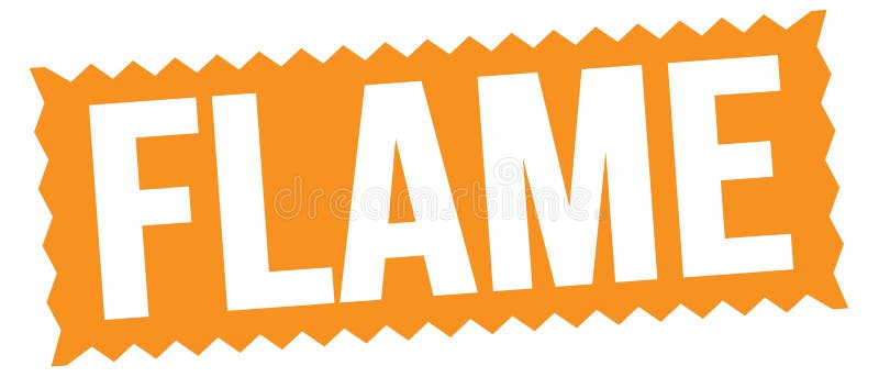 FLAME Text Written on Orange Stamp Sign Stock Illustration ...