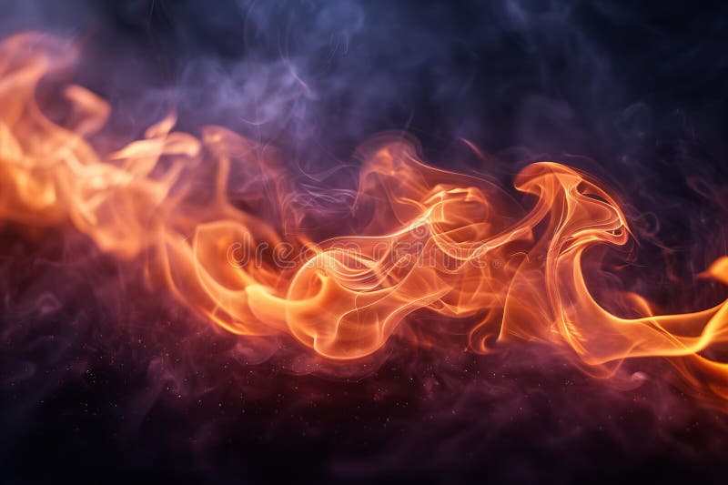 Flame Texture, Closeup of Flames, Orange Color on Black Background ...