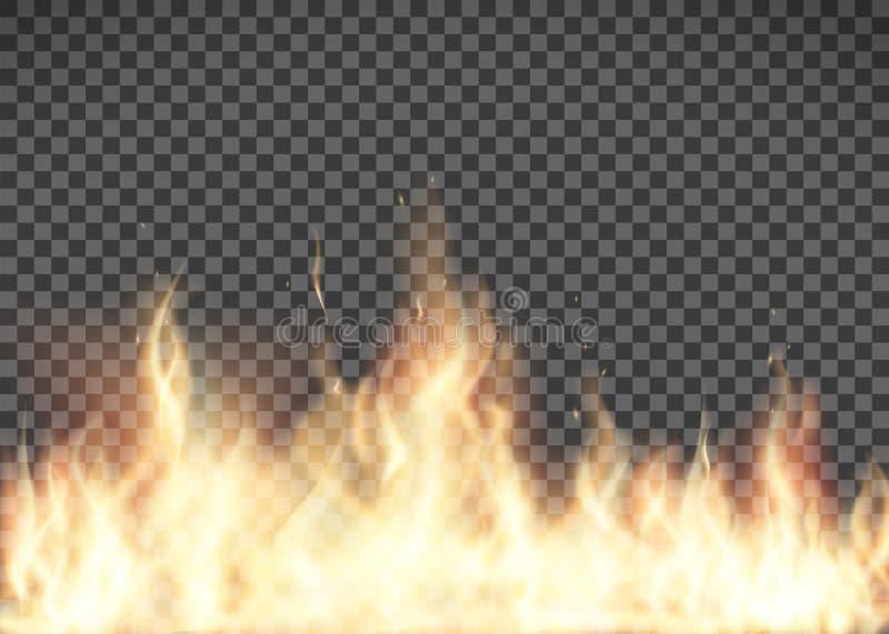 Flame Texture. Fire Isolated on Transparent Background Stock Vector ...