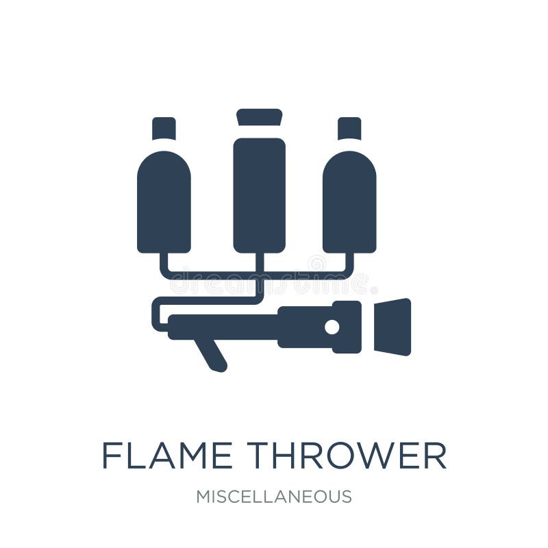 Flame Thrower Icon Vector. Trendy Flat Flame Thrower Icon from Miscellaneous Collection Isolated ...
