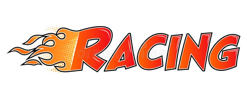 Speed Racing Flame Font Stock Illustrations – 60 Speed Racing Flame ...