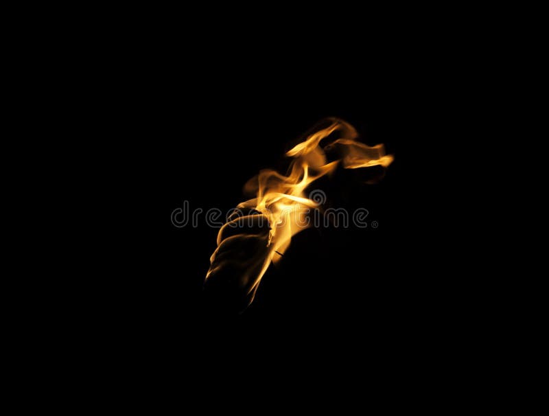 Flame of a Torch in the Dark Stock Image - Image of dark, graphical ...