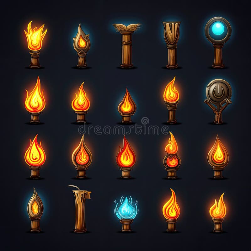 Hot Torch Fire Game Ai Generated Stock Photo - Image of competition ...