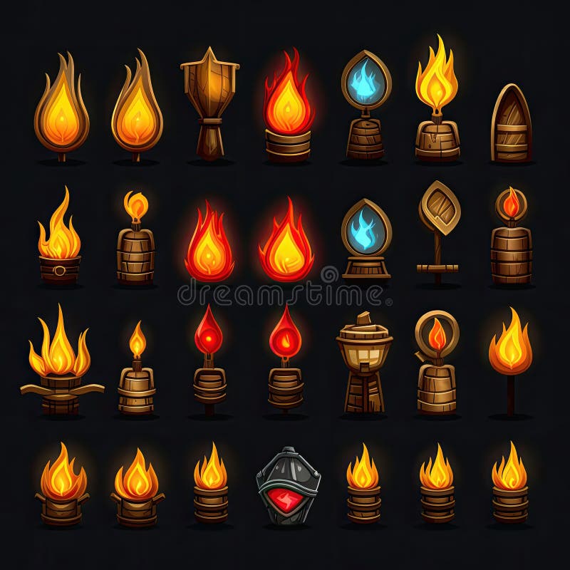 Hot Torch Fire Game Ai Generated Stock Photo - Image of competition ...