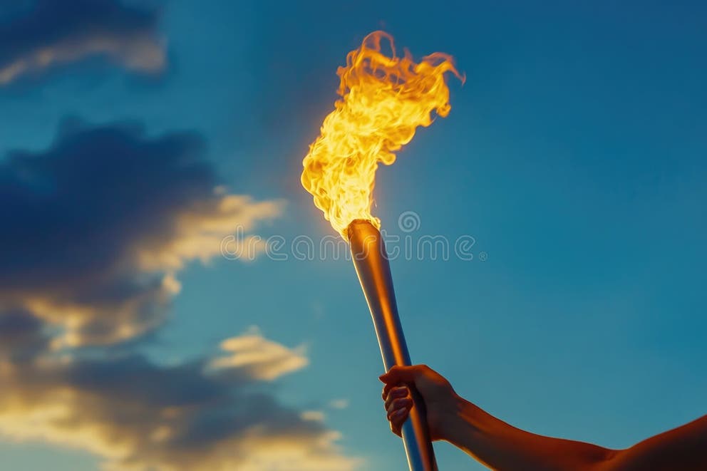 Flame of Unity - Olympic Torch Ceremony Stock Image - Image of festival ...