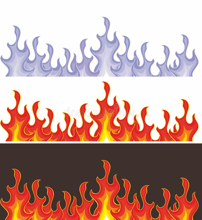 Flames set Vector stock vector. Illustration of scorching - 33160061