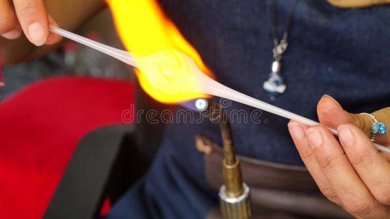 Flame Working a Glass Shaping Technique Utilized with Torches To Create Beautiful Designs Stock ...