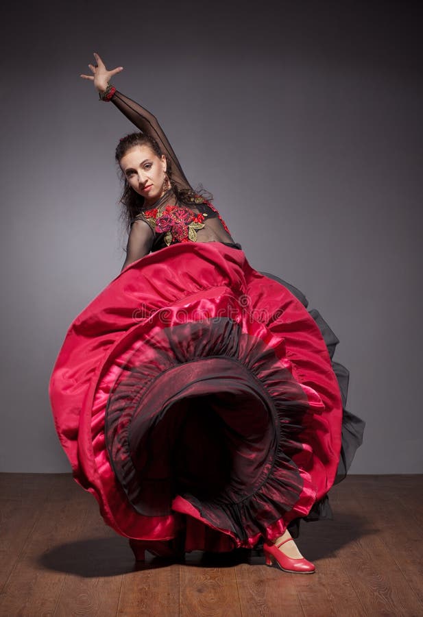 Flamenco Dancer in Beautiful Dress Stock Image - Image of female ...