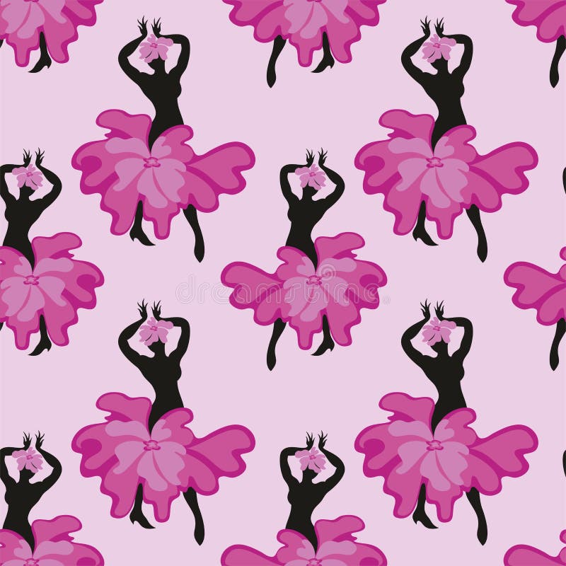 Flamenco dancer pattern stock vector. Illustration of spanish - 83463482