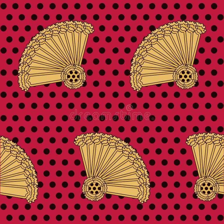 Flamenco Seamless Pattern, Vector Stock Vector - Illustration of ...