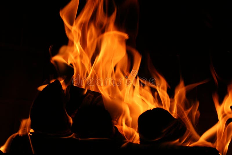 Campfire Wth Billowing Flames Stock Photo - Image of heat, peaceful: 866998