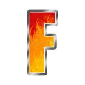 Flames Alphabet Letter F stock illustration. Illustration of flammable ...