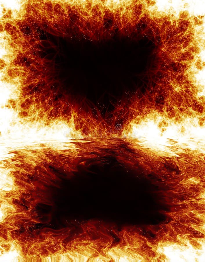 Flames on a Black Background Stock Illustration - Illustration of shiny ...