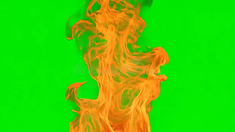 Flames Burning on Green Screen Chroma Key Background Stock Video ...