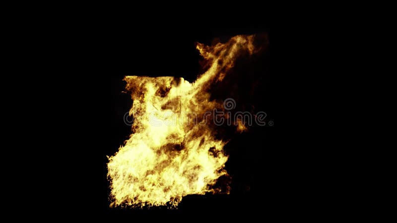 Flames Burst Out of the Door on Black Background Stock Video - Video of ...