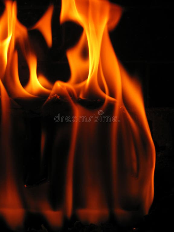 Flames Coming from a Log on Fire Stock Photo - Image of wood, heat: 705880