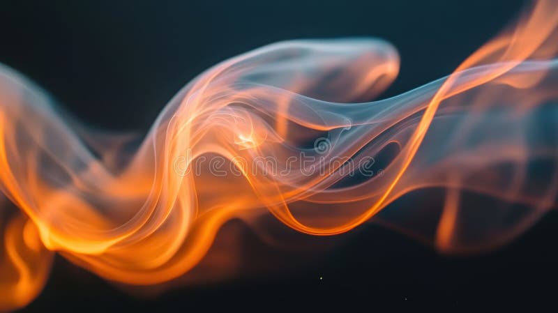 Flames Dance in the Air Against a Dark Background, Creating a Striking ...