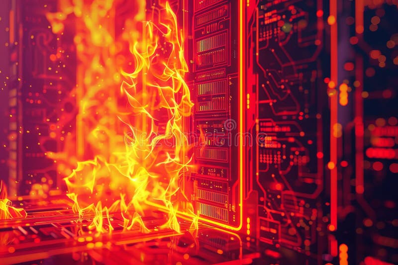 Computer Fire Stock Illustrations – 34,770 Computer Fire Stock ...