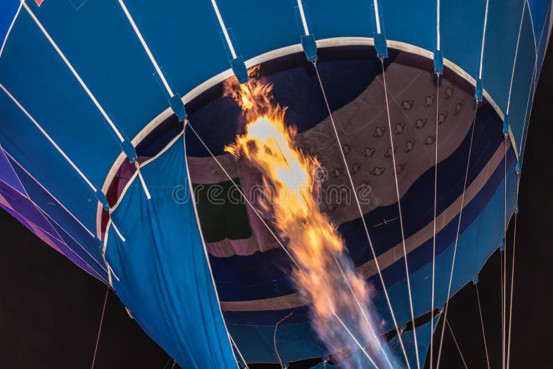 Flames Filling a Hot Air Balloon Stock Image - Image of heating ...