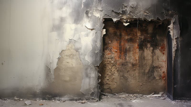 Flames fire wall damage stock illustration. Illustration of flames ...