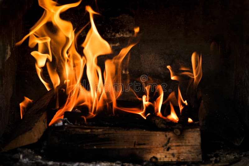 Flames in the fireplace stock photo. Image of campfire - 93051990