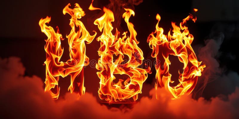 Flames Form Bold Letters Representing a Special Celebration during a ...