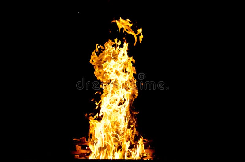 Flames Lit the Fire, Warming His Warmth in Cold Weather. Rules of Safe ...