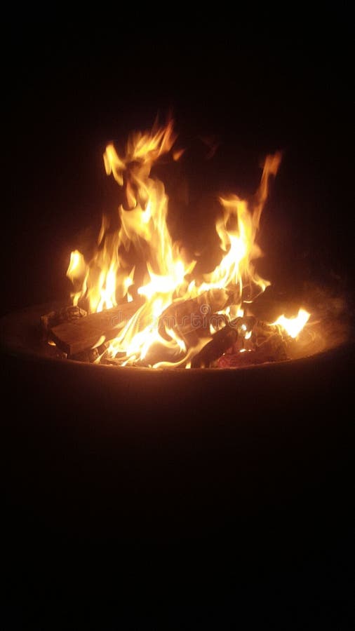 Flames in the night stock photo. Image of night, flames - 98340278