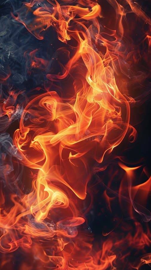 Flames and Smoke Abstract Background, Fire and Smoke Texture, Energy ...