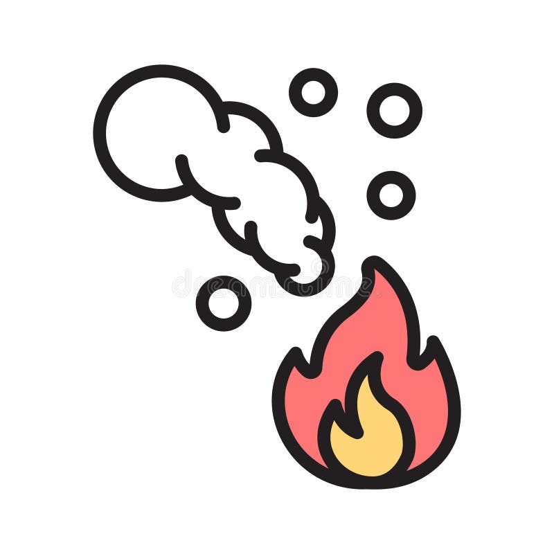 Flames and Smoke, Representing Wildfire or Extreme Heat Weather Stock ...