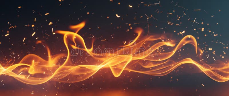 Flames and Sparks Abstract Glow Fire Background with Dynamic ...
