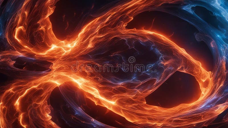 Flames a Stunning Display of Fire and Ice Plasma, Creating a Dynamic ...