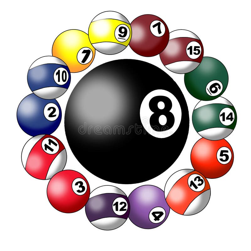 Billiards Clip Art - 8 Ball Pool Game - PNG - JPG - Sublimation ...