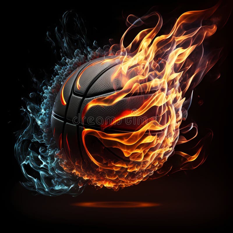 Flaming Basketball. Generative AI Stock Illustration - Illustration of ... Flaming Basketball. Generative AI Stock Illustration - Illustration of ...