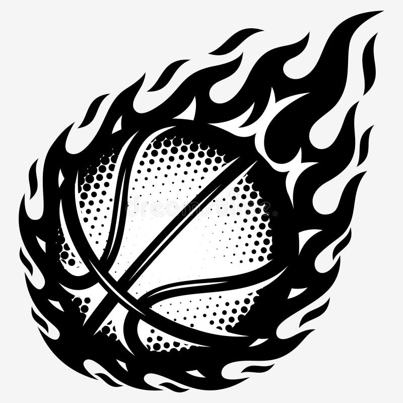 Flaming Basketball Vector Illustration Stock Illustrations – 250 ...