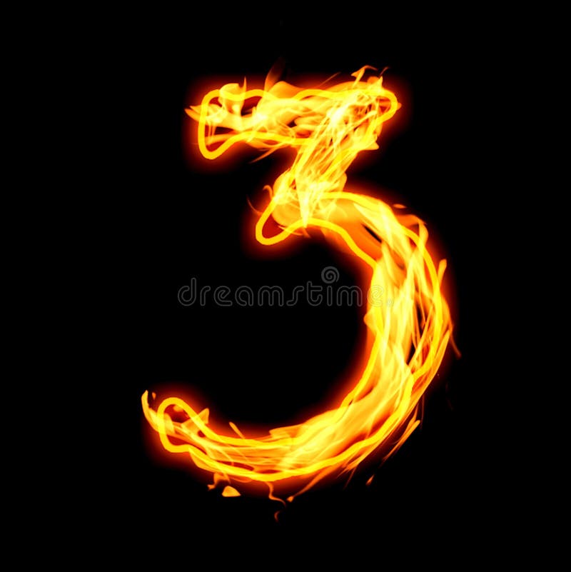 Burning Number 3 Stock Illustrations – 41 Burning Number 3 Stock ...