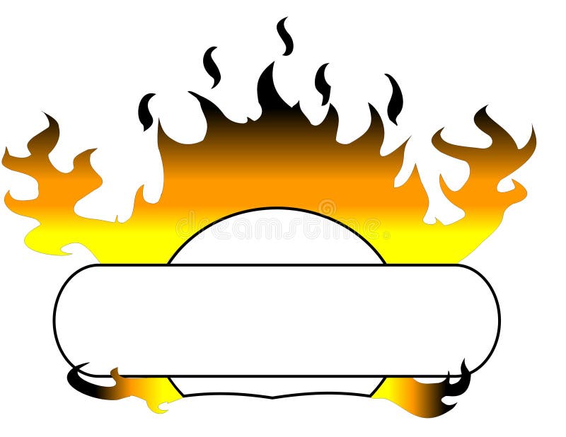 Flaming blank template stock vector. Illustration of black - 6190949