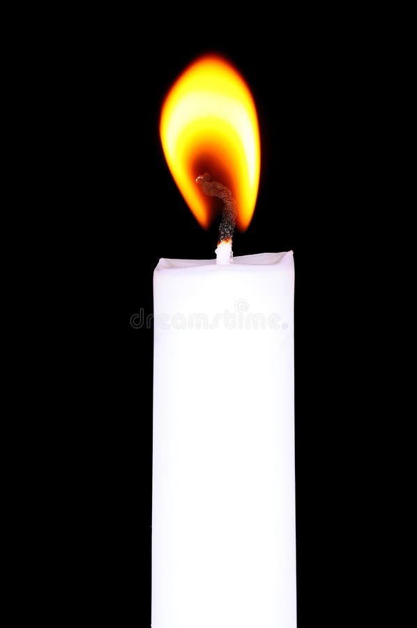 White Candle stock photo. Image of flame, flickering, candle - 744972